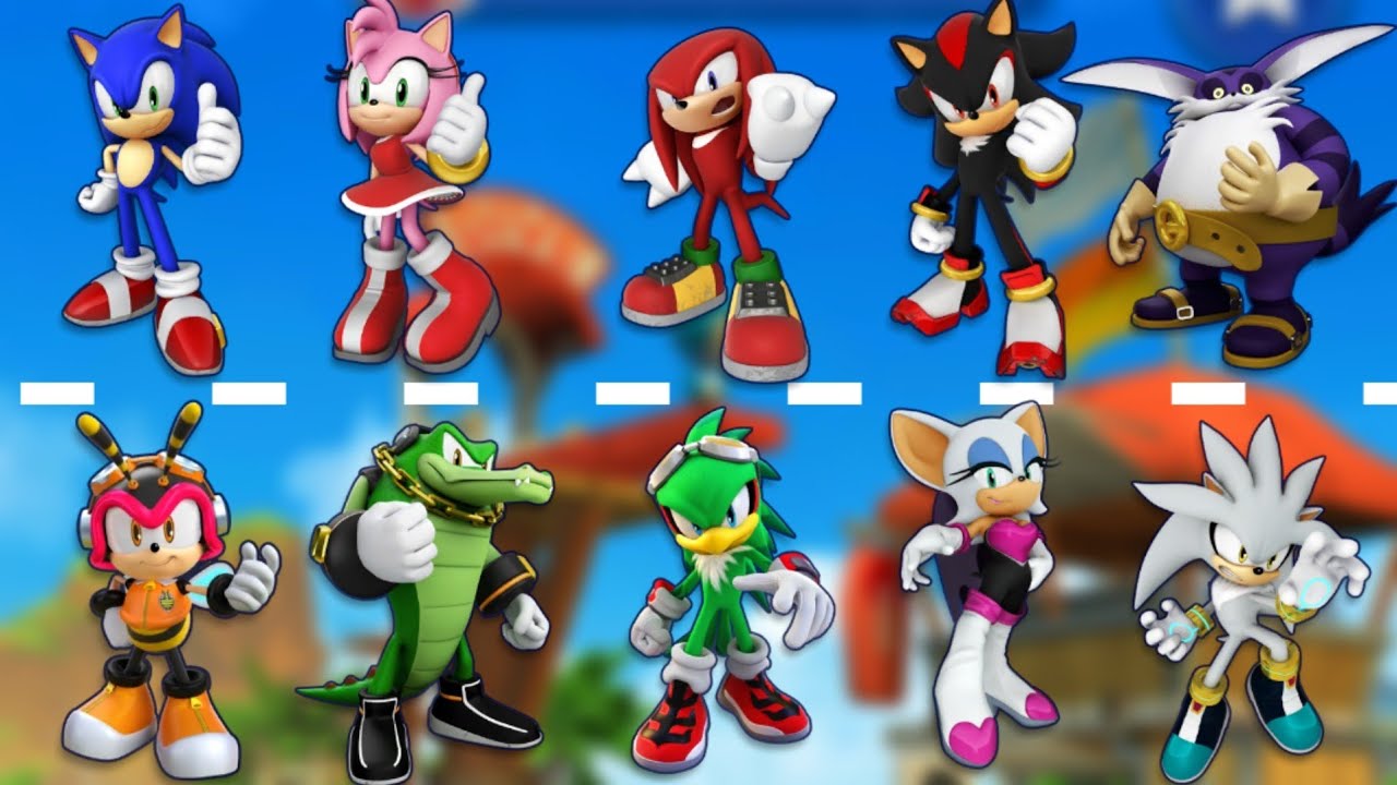 Sonic Dash All Characters Max Level Gameplay Youtube