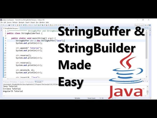 Java Ee Java Tutorial Java Stringbuffer Getchars Method