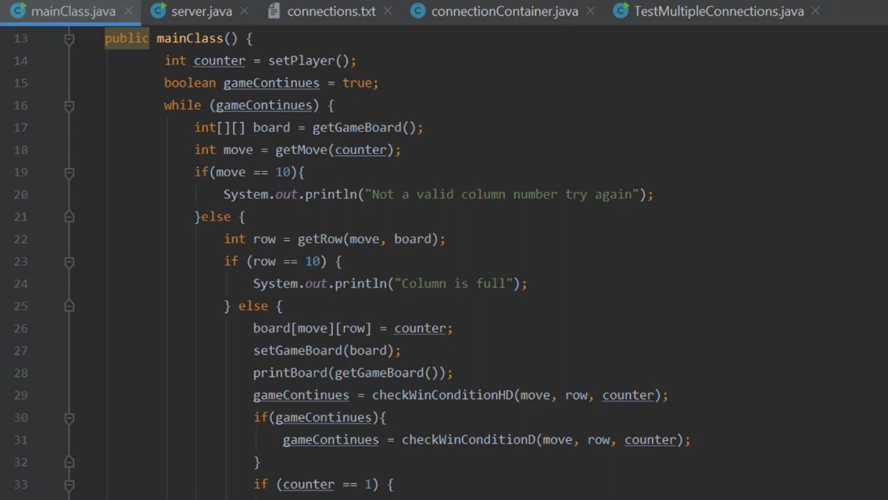 Connect 4 In Java Part 2 User Input Youtube