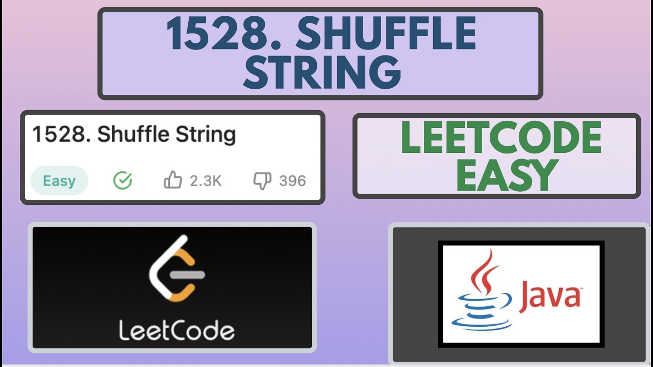 Leetcode 1528 Shuffle String Easy Java Solution Youtube