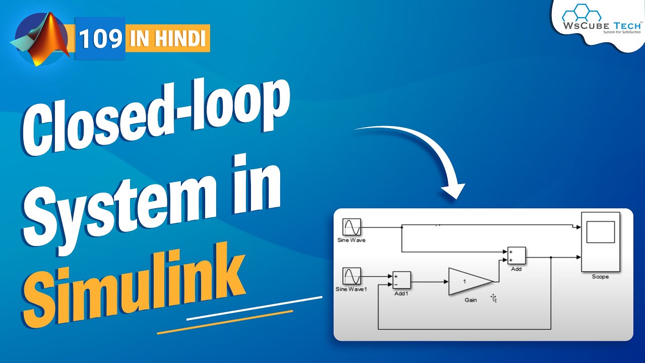 Closed Loop System In Simulink Matlab Hindi Matlab Tutorial Youtube