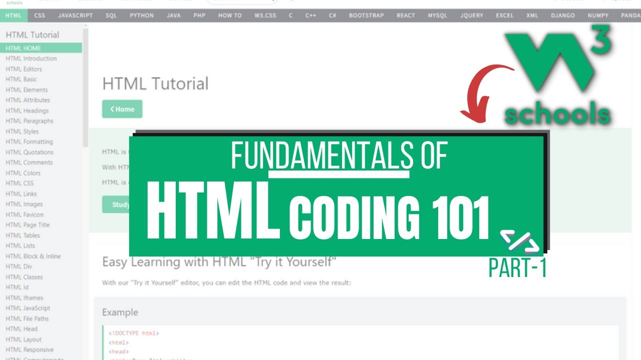 Html Coding 101 01 Introduction To Html Master The Basics With