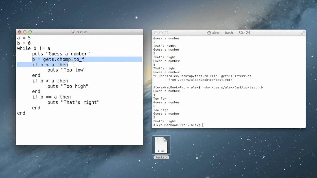 Ruby Tutorial 8 While Loops Full If Statements Youtube