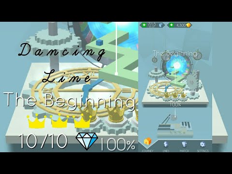 Dancing Line Level 0 The Beginning 100 All Gems All Crowns