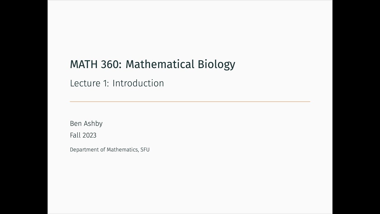 Math 360 Lecture 1 Introduction Youtube