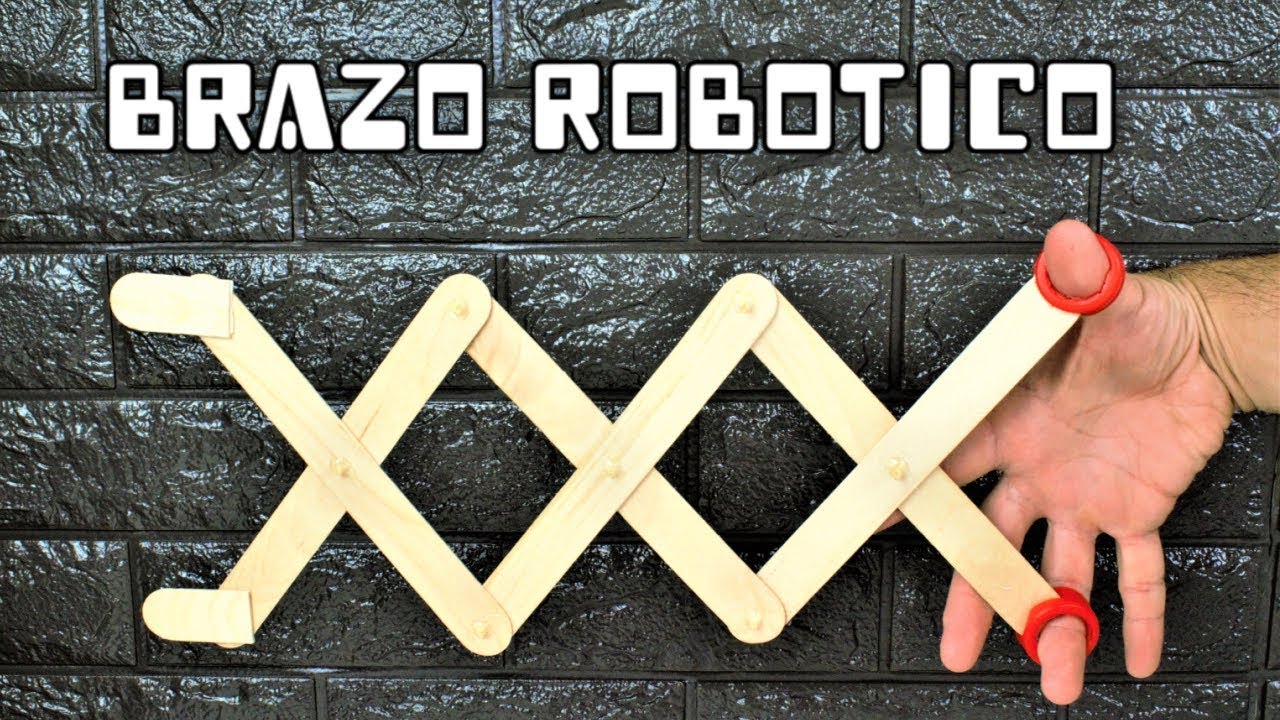 Como Hacer Un Brazo Robotico Casero Con Palitos De Helado Youtube