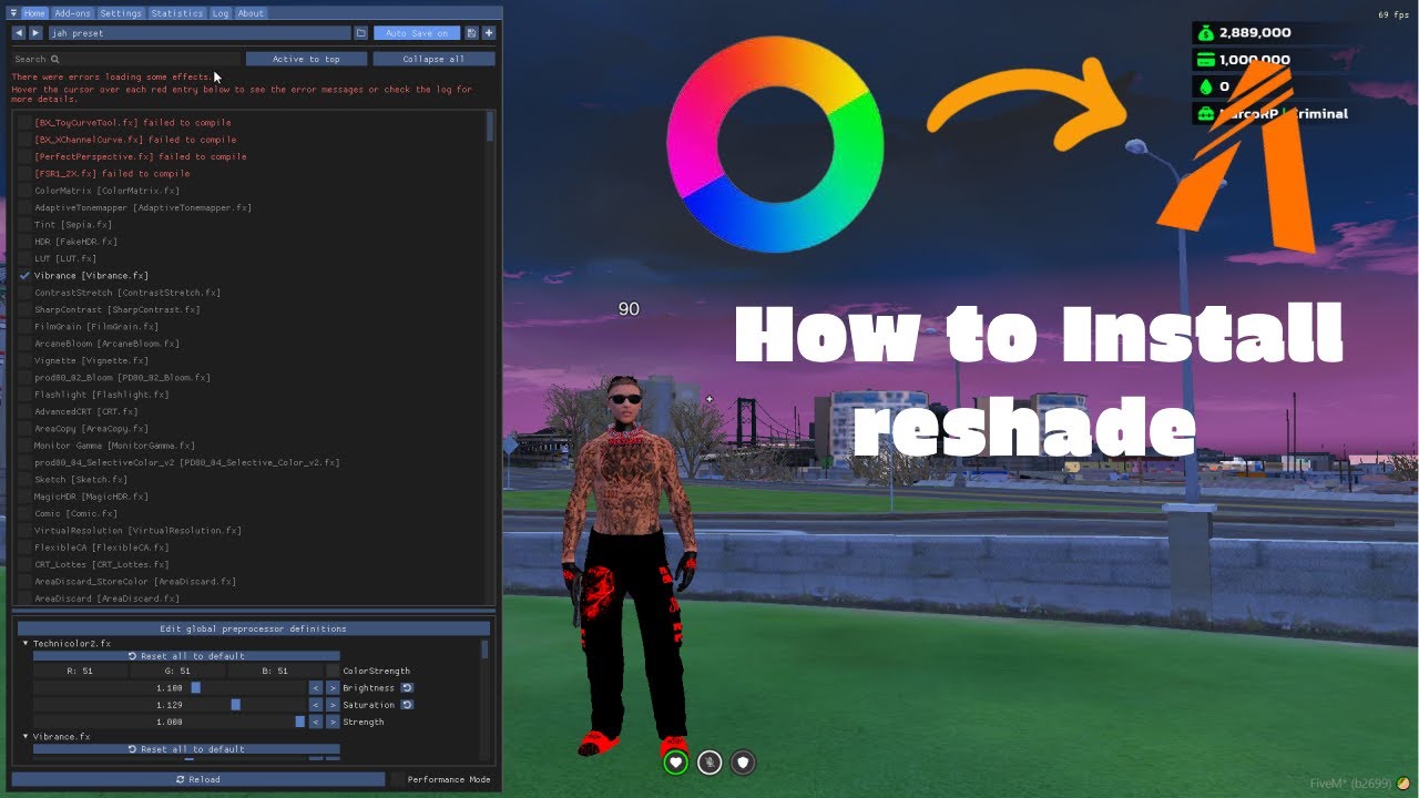 Fivem Reshade Tutorial 2025 Latest Version Crosshair Crosshair