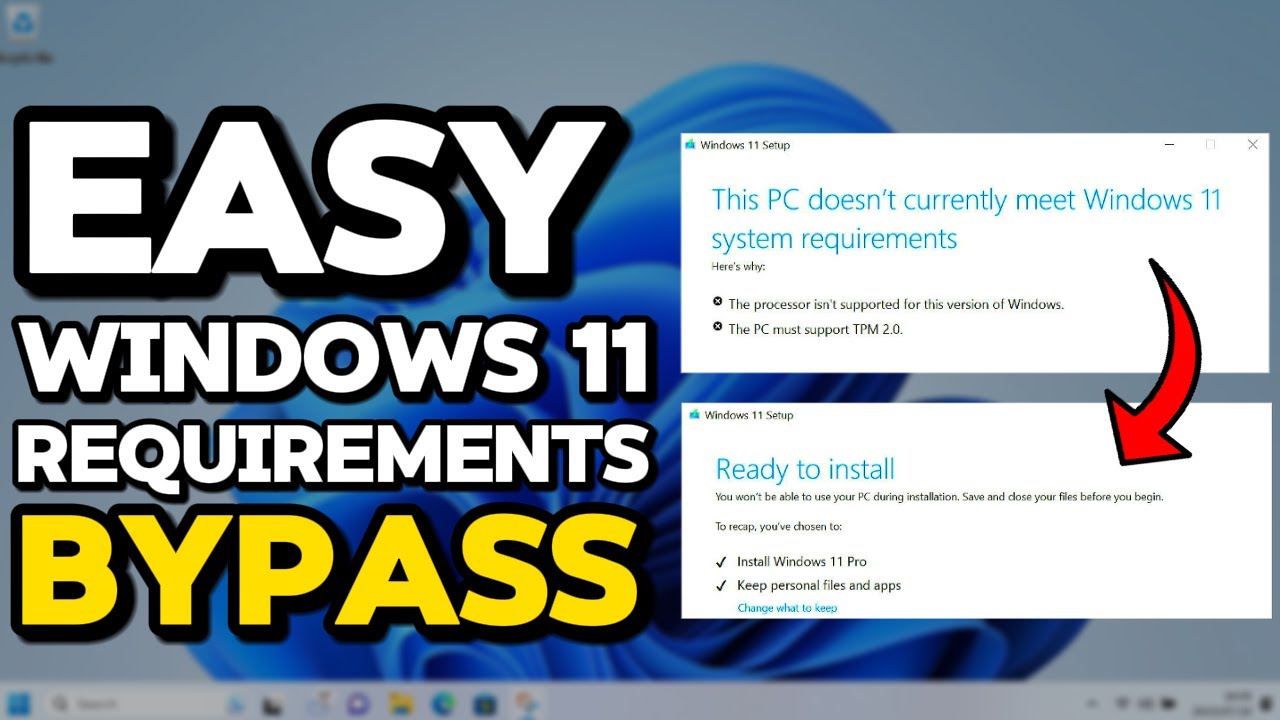 How To Bypass Windows 11 Installation Requirements Install Windows 11 ... How To Bypass Windows 11 Installation Requirements Install Windows 11 ...
