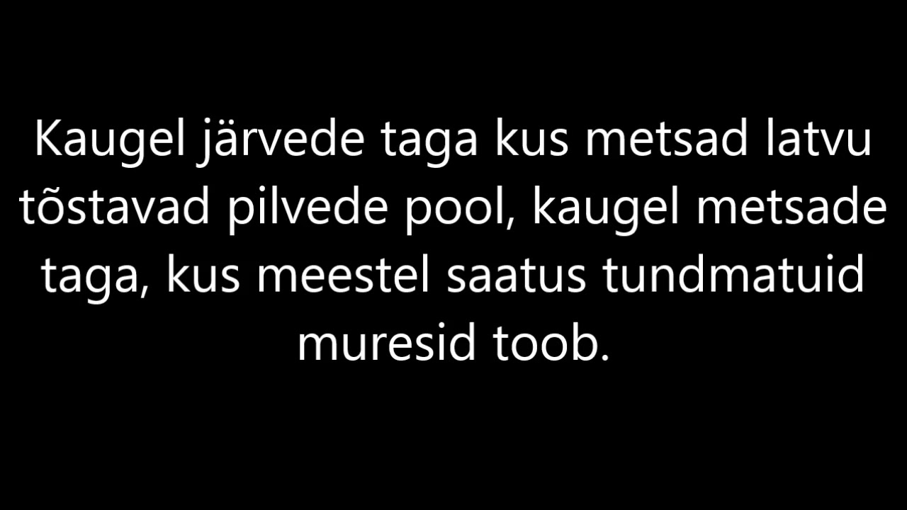 Untsakad Sõduri Unistus Sõnadega Youtube
