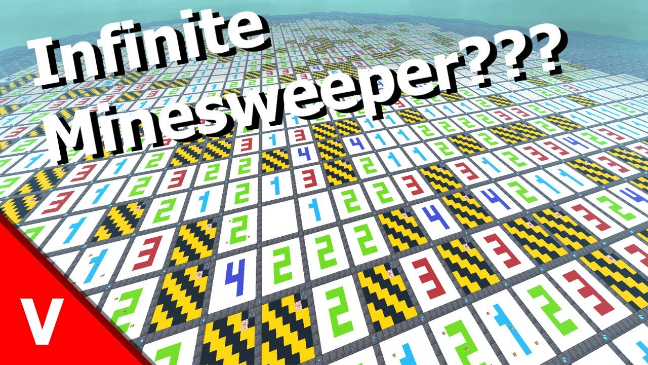 Infinite Minesweeper In Minecraft Youtube