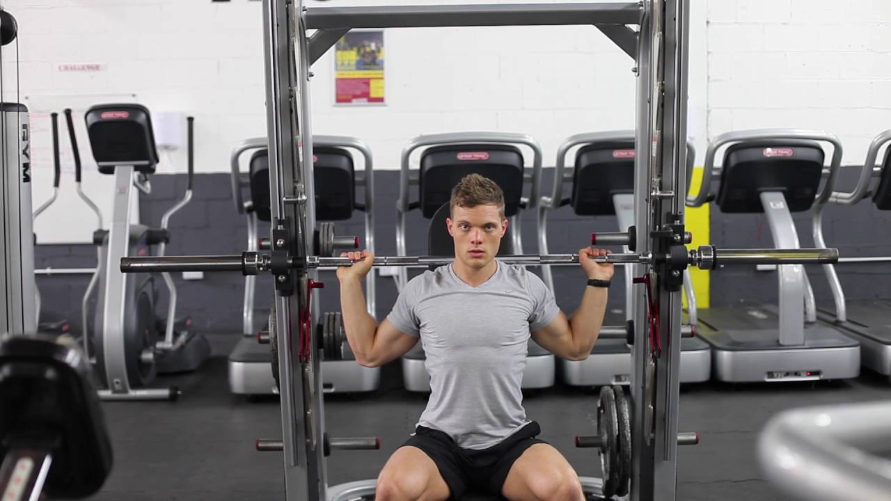 Smith Machine Shoulder Press Behind The Head Youtube