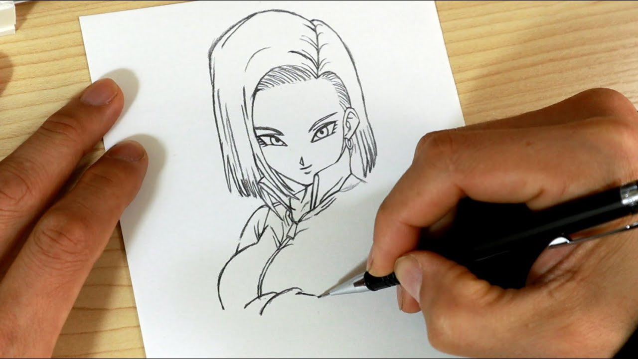 How To Draw Android No 18 Dragon Ball Youtube