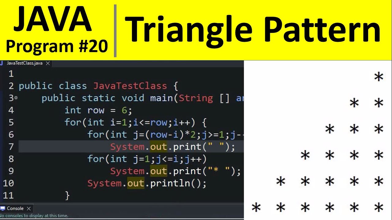 Triangle Pattern In Java Using Numbers At Latasha Mullins Blog