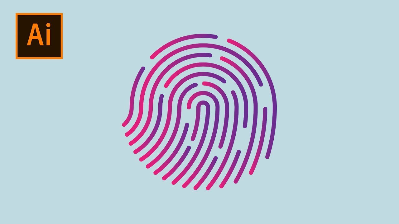 Create Fingerprint Icon In Adobe Illustrator Thuy Uyen Design Youtube