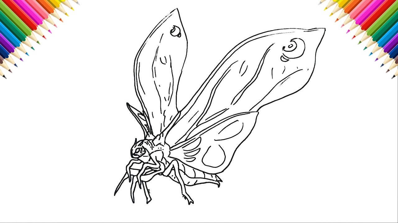 Godzilla Mothra Coloring Page