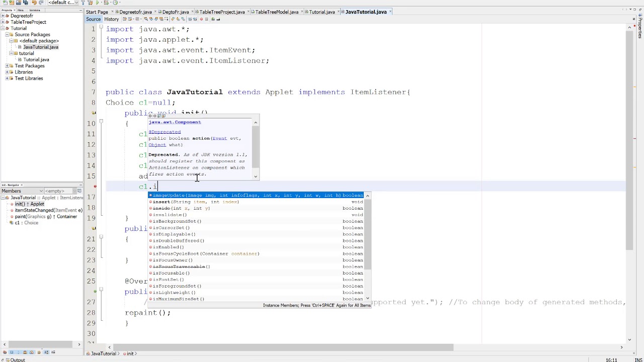 Example Of Applet Repaint Method In Java Youtube