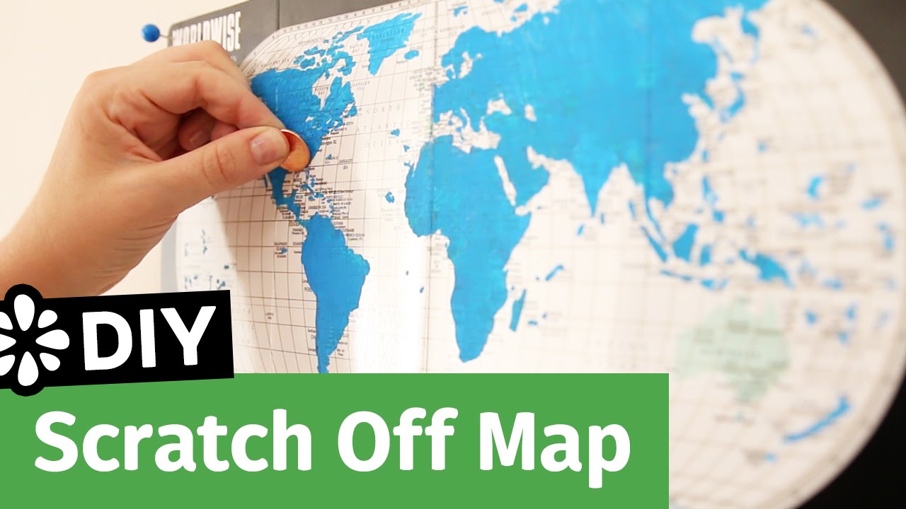 Diy Scratch Off Map Sea Lemon Youtube