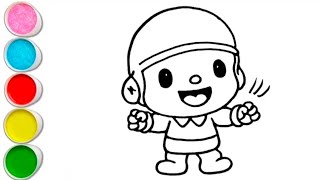 How To Draw A Easy Pocoyo Pocoyo Beautiful Drawing For Kids Magic Art