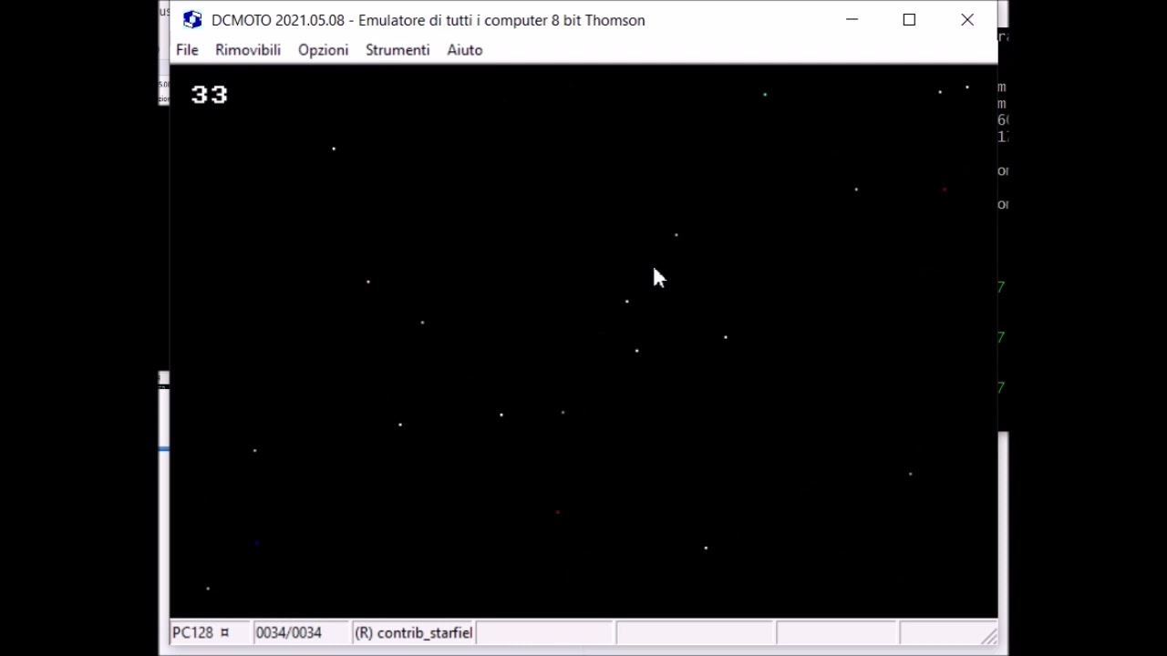 Starfield Simulation At 30 Fps Ugbasic Youtube