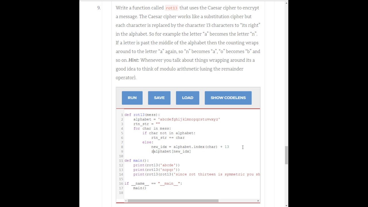 Lc101 Think Python Chapter 9 Exercise 9 Youtube