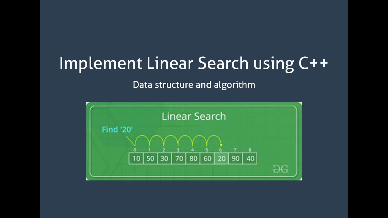 How To Implement Linear Search Algorithm Using C Youtube