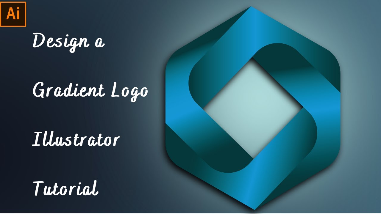 Design A Gradient Logo Illustrator Tutorial Youtube
