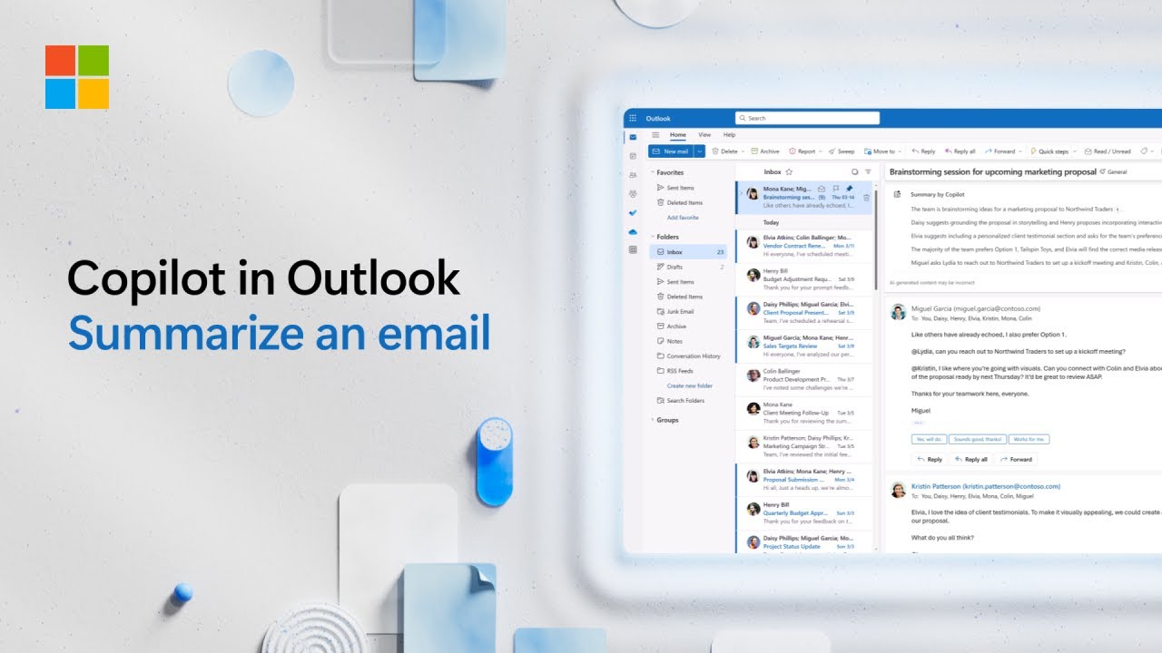 Summarize An Email With Copilot Microsoft Copilot Tutorial Youtube