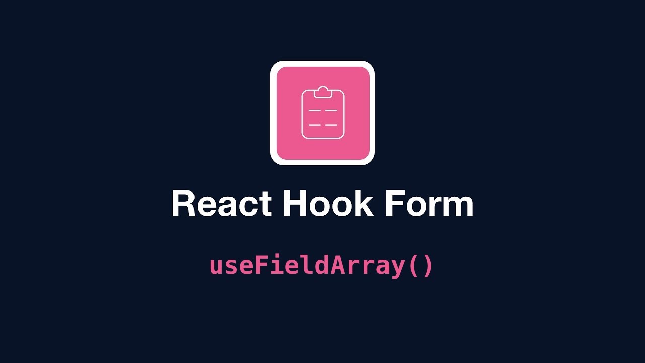 React Hook Form Usefieldarray Youtube