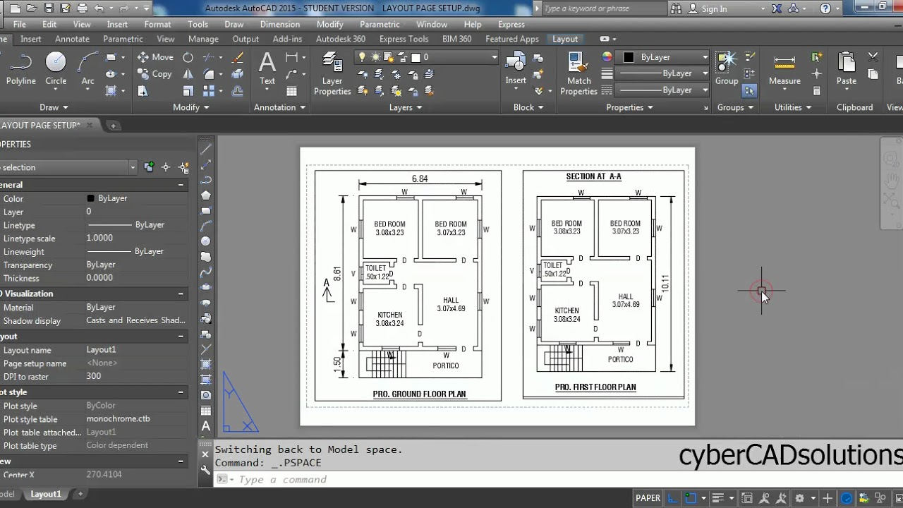How To Do Page Setup In A Layout In Autocad Youtube