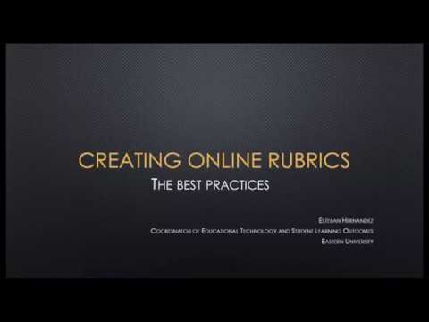Best Practices For Online Rubrics