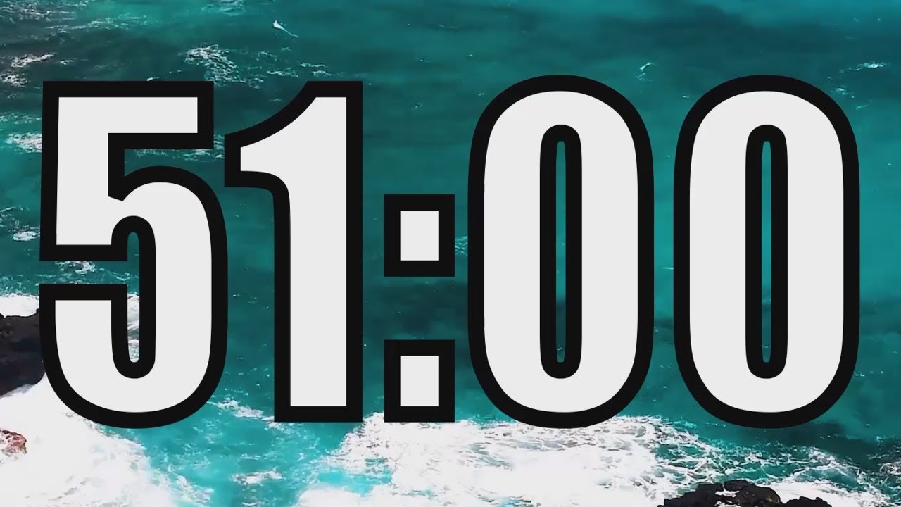 51 Minute Timer With Calm And Soft Music And Sea In The Background