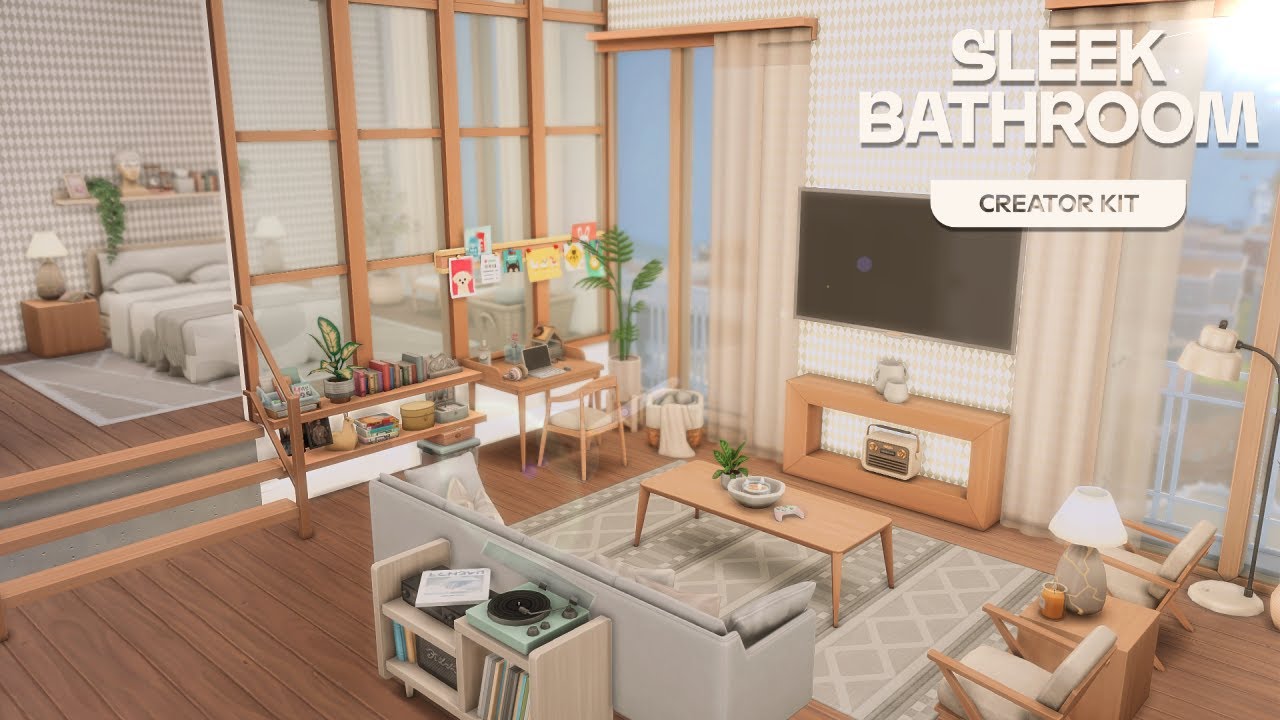 Aesthetic Apartment Renovation The Sims 4 Sleek Bathroom Kit