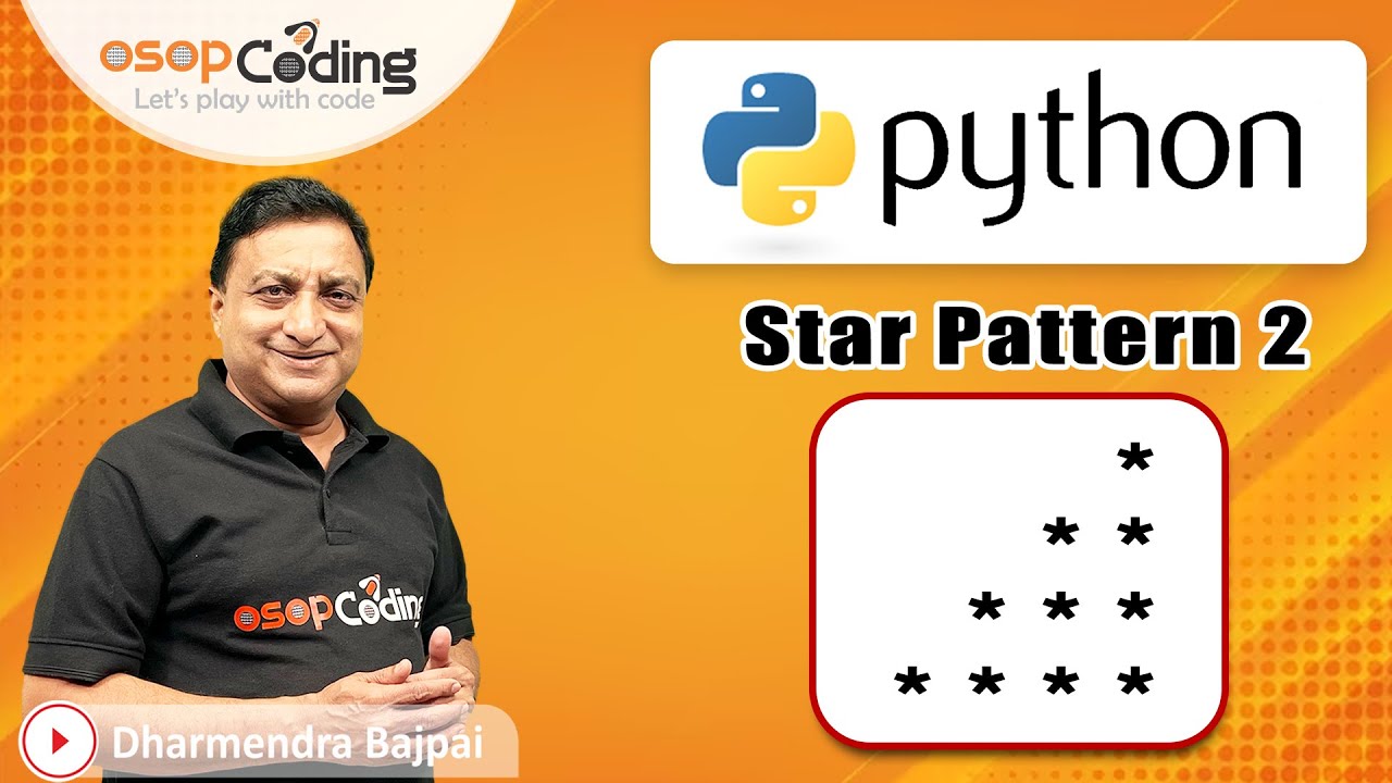 Python Program To Generate Star Pattern 2 Nested Loop Python For