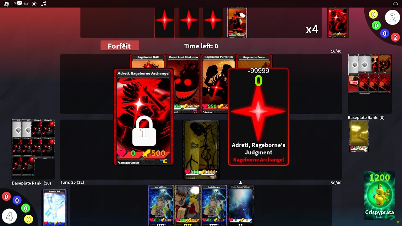 Outdated Roblox Blox Cards Beating Rageborne Archangel Adreti