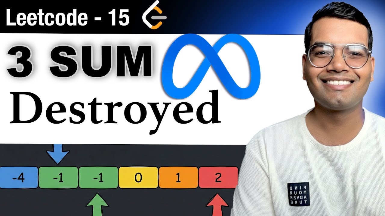 3sum Leetcode 15 Python Youtube