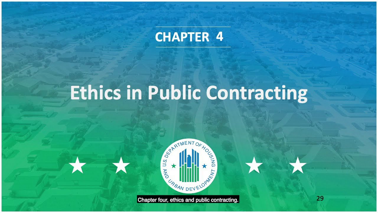 Pha Procurement Training Chapter 4 Ethics In Public Contracting Youtube