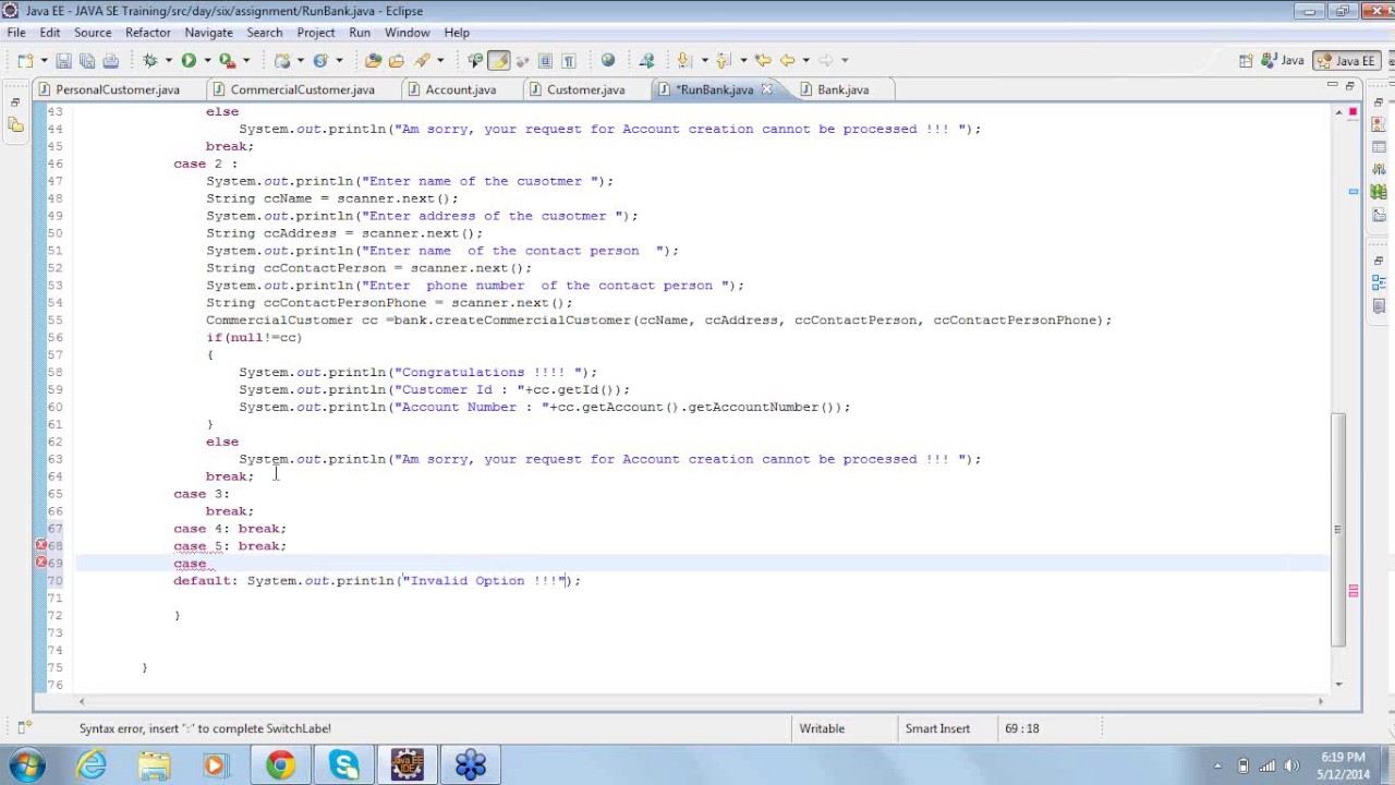 Tutorial 7 Creating And Using A Simple Bankaccount Class In Java Part3