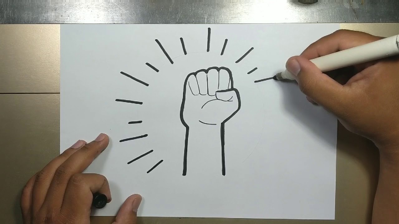 How To Draw Easy Fist In 5 Minutes Youtube