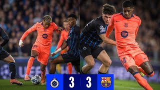 Club Brugge Vs Barcelona 3 3 Ucl Highlights 2025 Lamine Yamal Goal Ferran Torres Goal Vizbit ...
