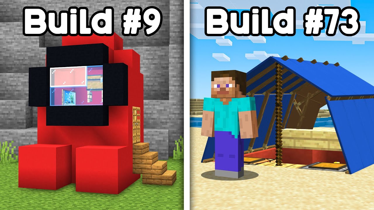 100 Minecraft Build Hacks In 24 Hours Youtube