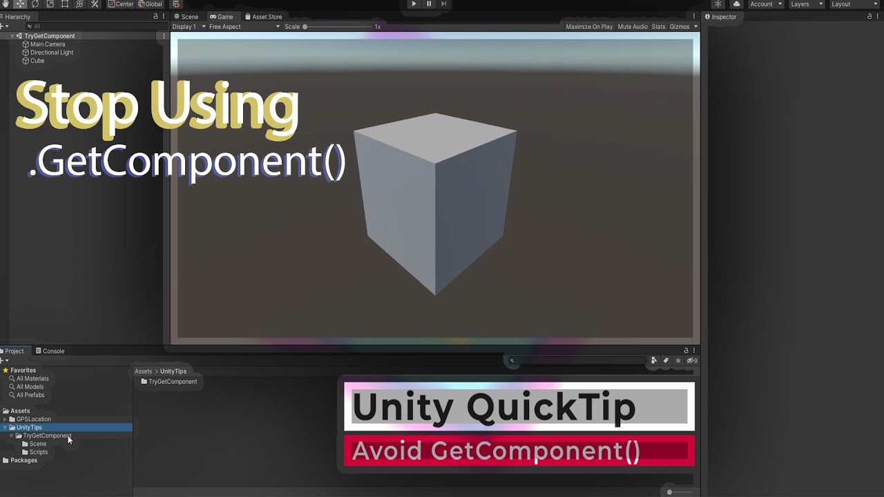 Unity Getcomponent Vs Trygetcomponent Youtube