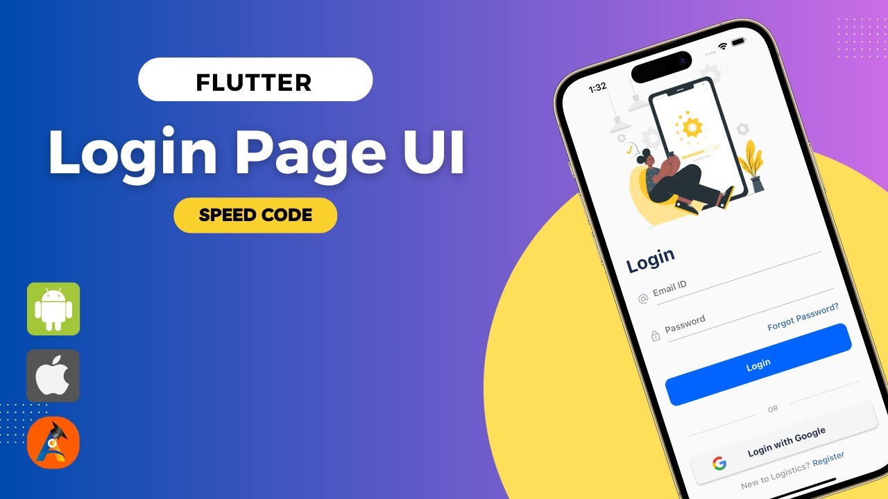 Flutter Login Page Ui Speed Code Youtube