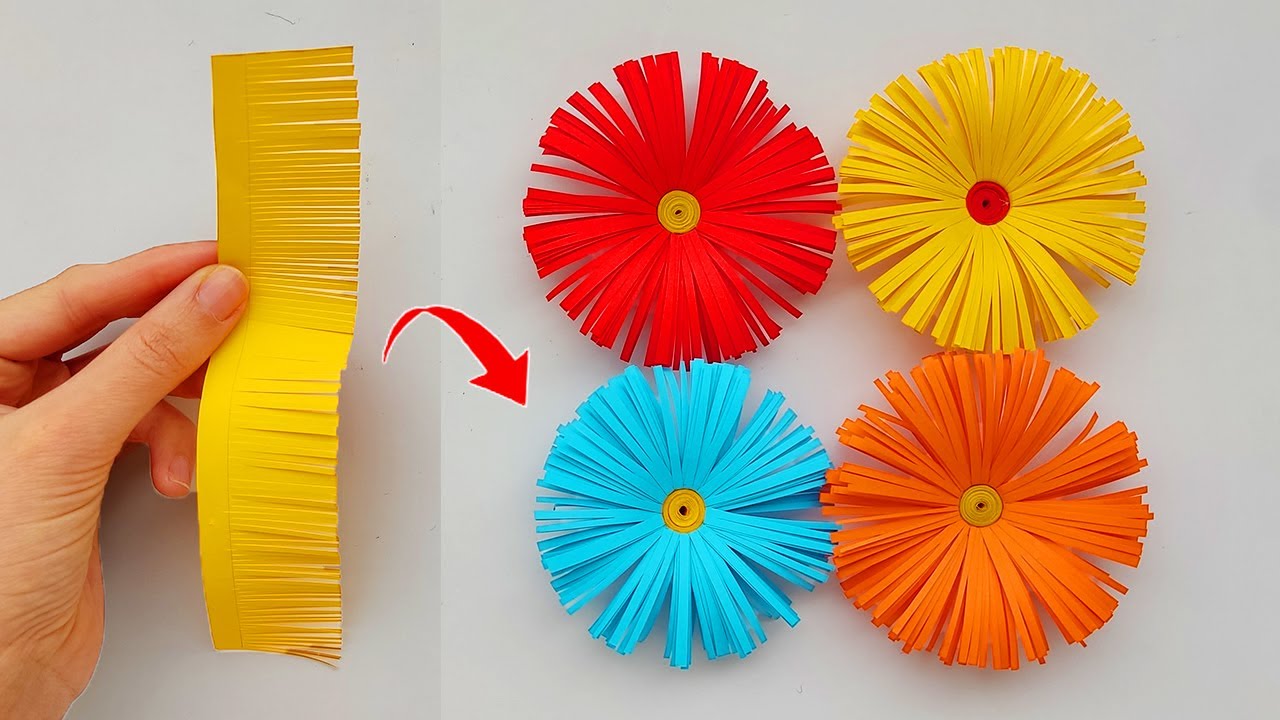 How To Make Easy Paper Flower рџњє Diy Paper Flower Craft Tutorial Youtube