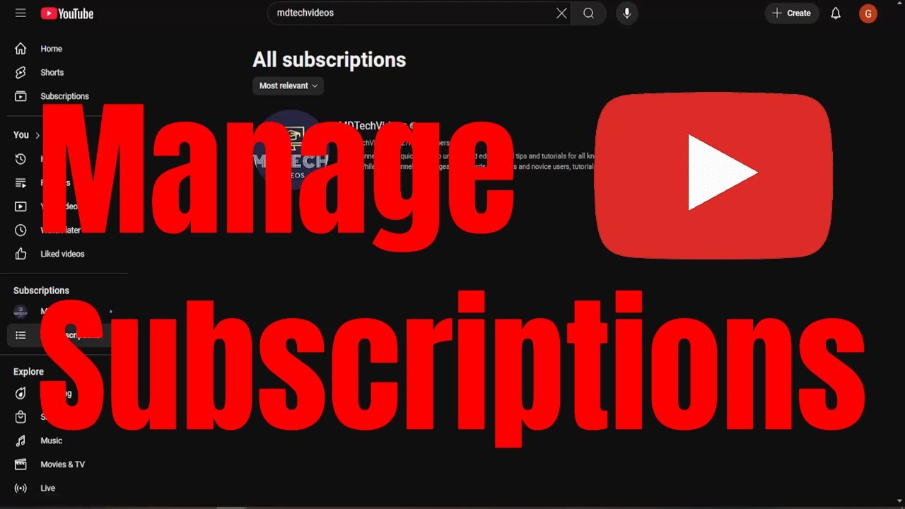 How To Manage Youtube Subscriptions 2025 Youtube