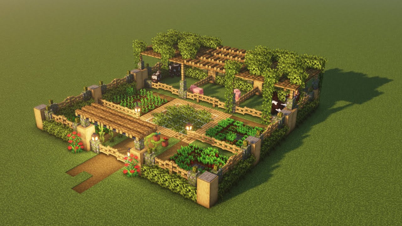 Minecraft Garden Base Tutorial Youtube