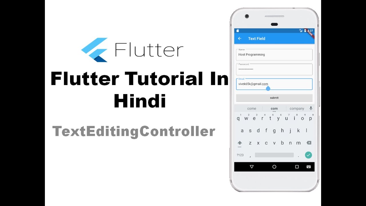 Flutter Tutorial Hindi Texteditingcontroller Youtube