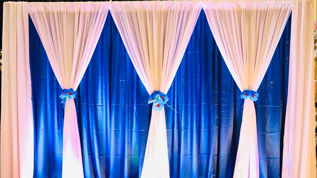 Diy Double Layer Backdrop Tutorial Wedding Backdrop Design Stage