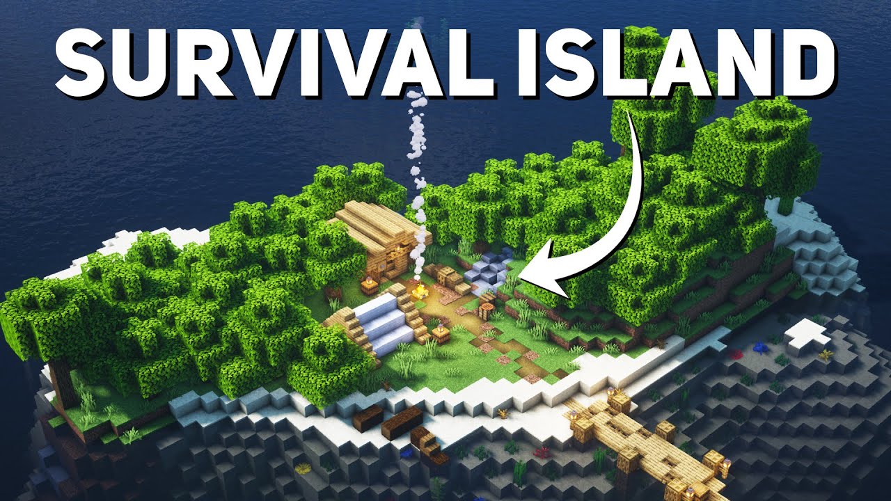 Minecraft Survival Island Base Tutorial How To Build Youtube