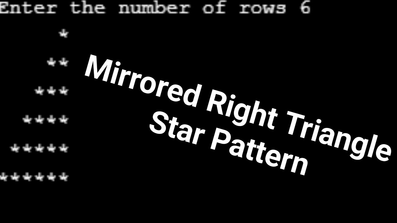 C Program To Print Mirrored Right Triangle Star Pattern C Programming
