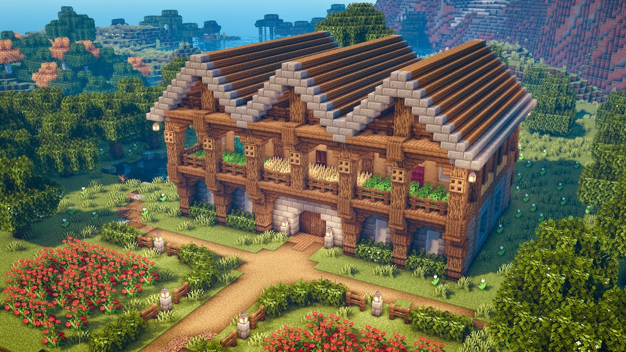 Minecraft How To Build A 3 Player House Large Mansion Tutorial